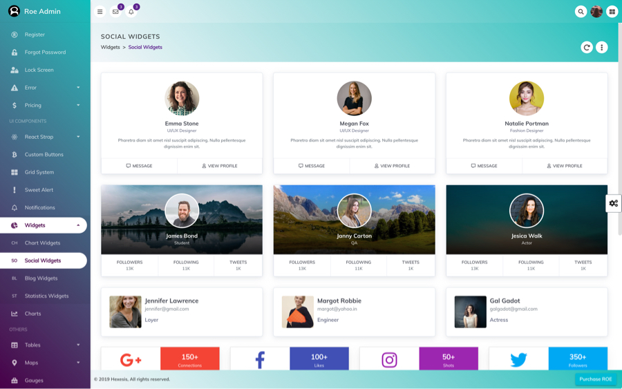 Roe - ReactJS Admin Dashboard Template by hexesis | ThemeForest